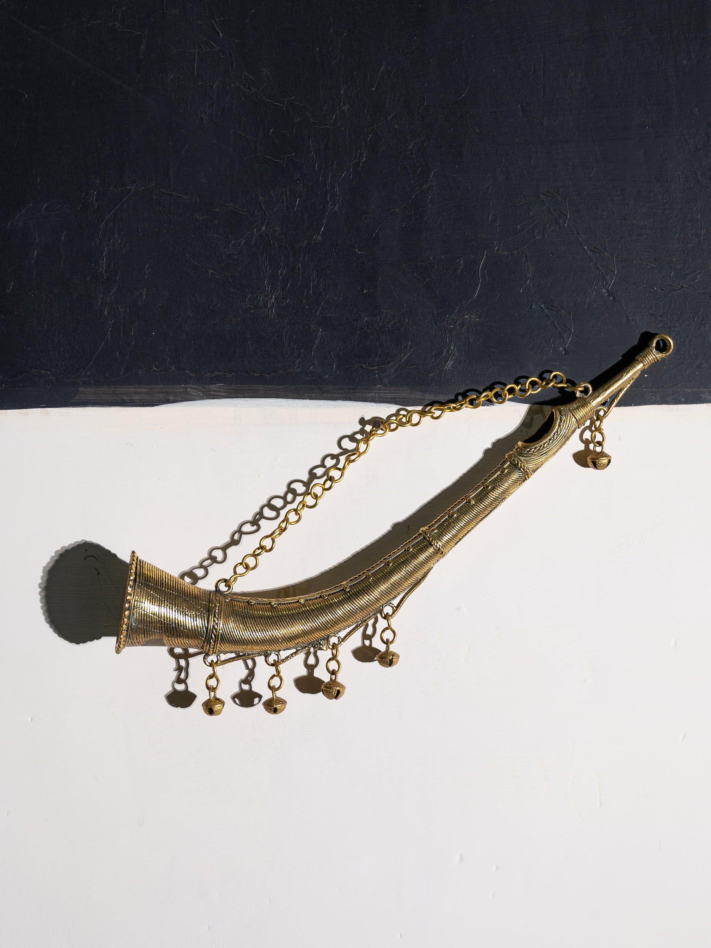 Dokra Art Todi Trumpet: Melodious Decor | Shop Now