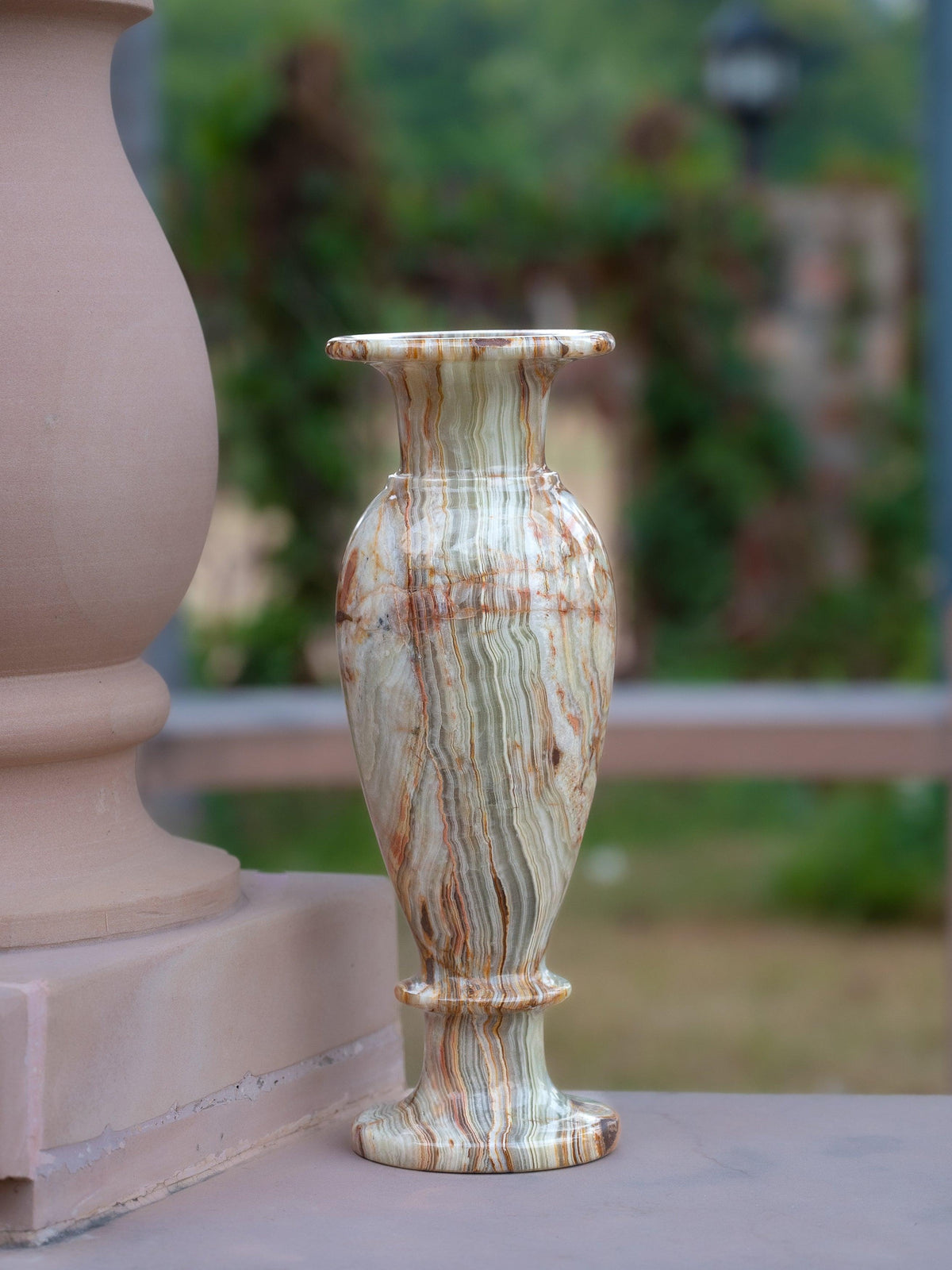 Shop 12-Inch Stone Flower Vase | Elegant Centerpiece