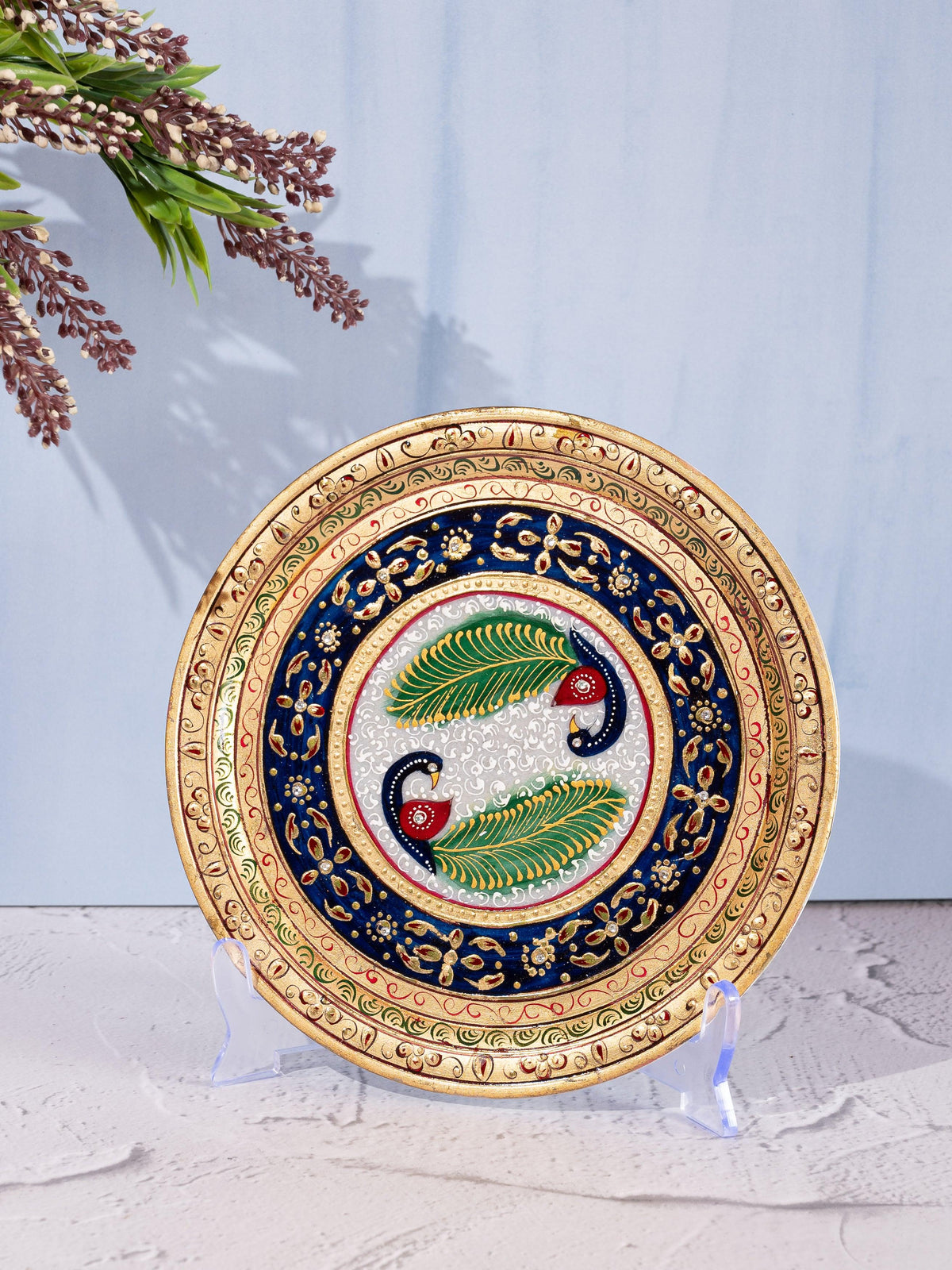 Meenakari Marble Plate | Discover Today